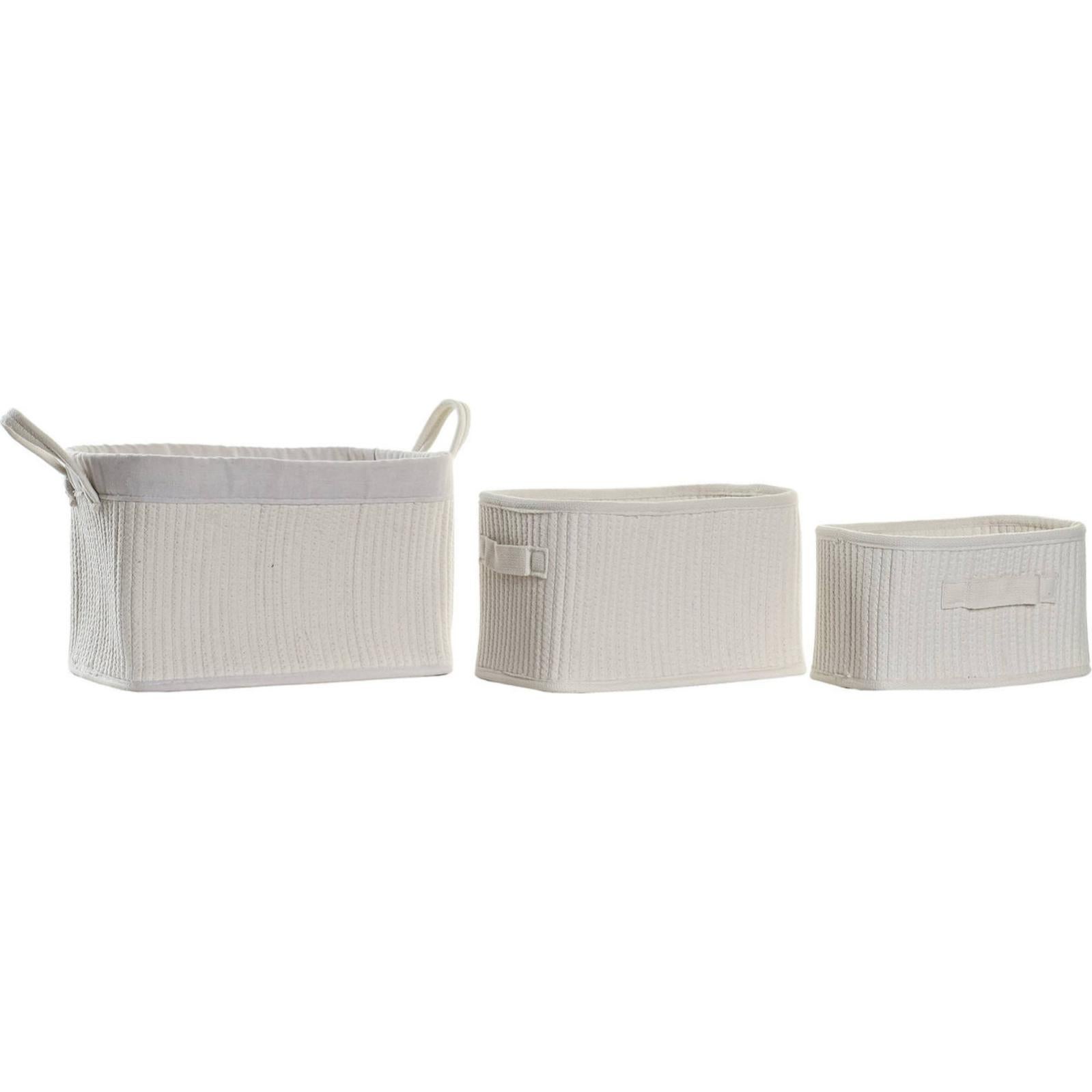 Panier coton blanc pour organisation élégante | Leroy Merlin