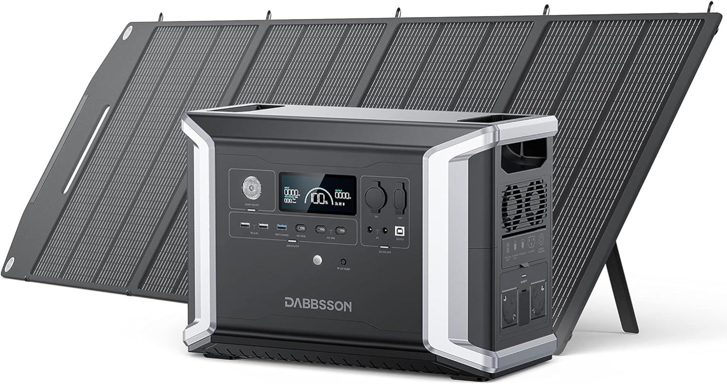 Dabbsson Centrale électrique portable DBS2300 avec panneau solaire 200W, batterie LiFePO4 2330Wh ...