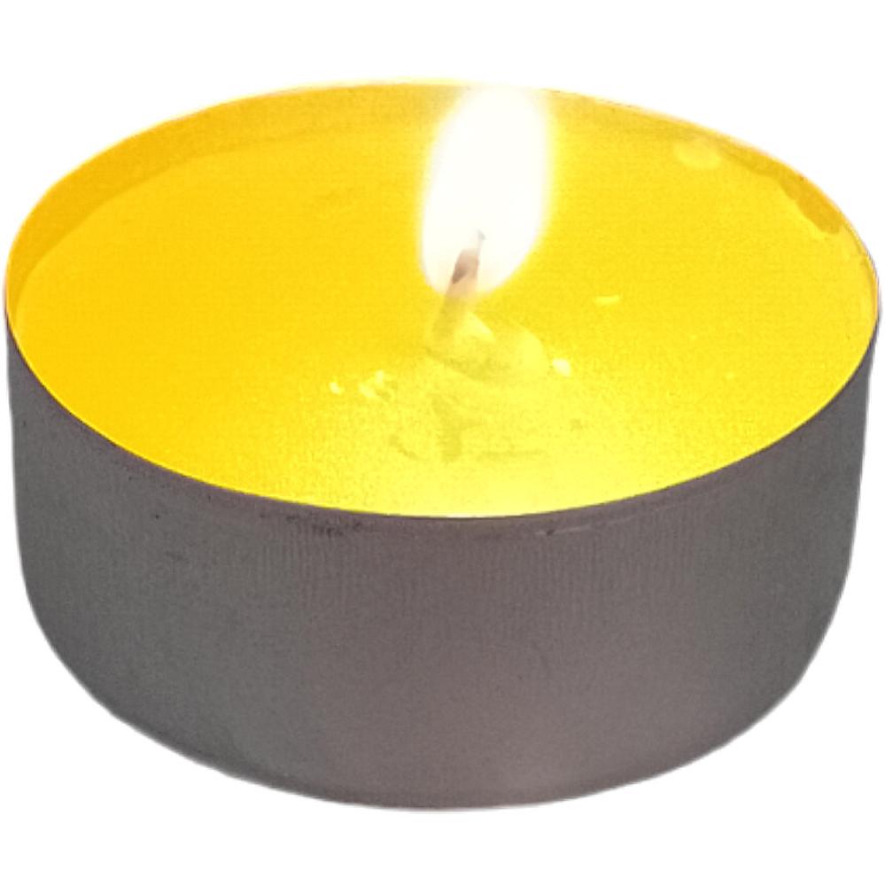 50 Candele T-LIGHTalla citronella tealights base metallo Candle tavola ...