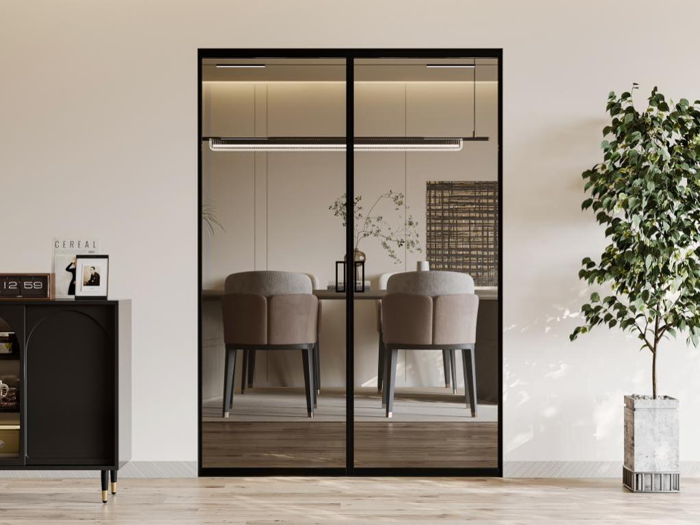 Porta scorrevole doppia con sistema a incasso 2 x H205 x L73 cm ...