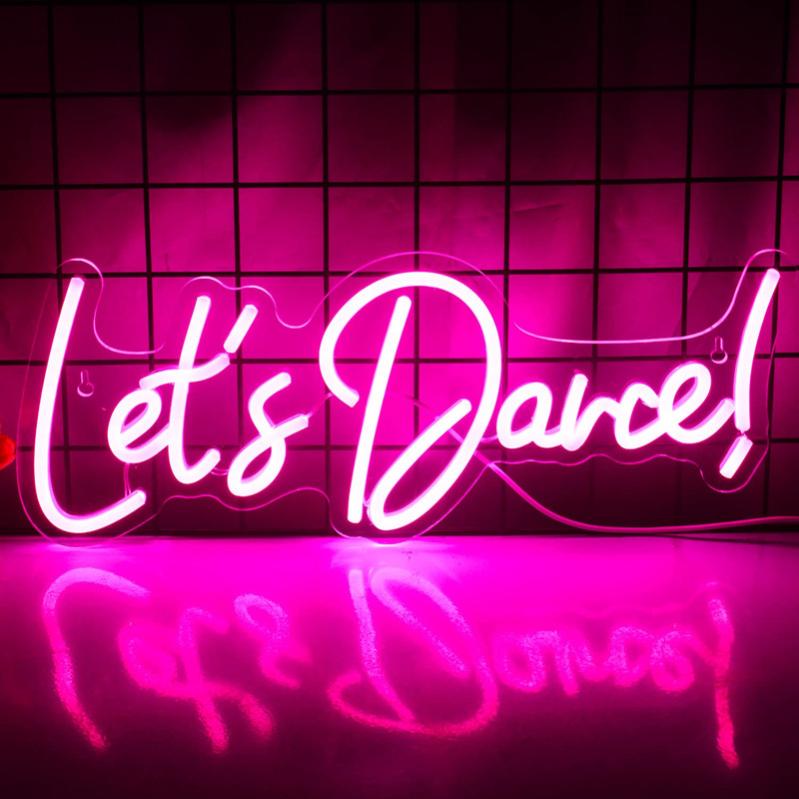Let's Dance Enseignes au néon LED Neon Light, néon Lettre sympa ...