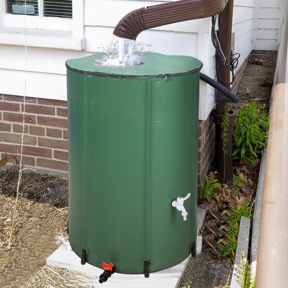 Collecteur d'eau de pluie pliable 132 gallons - Vert | Leroy Merlin