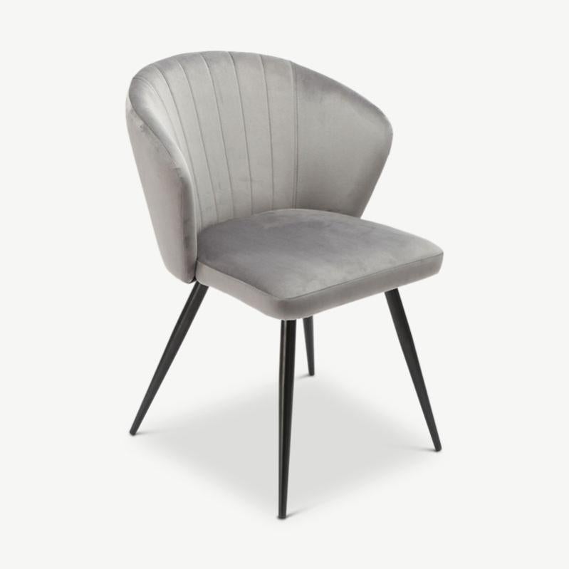 Furnicher Cooper - Chaise de Salle à Manger - Gris Velours - 56x46x81cm ...
