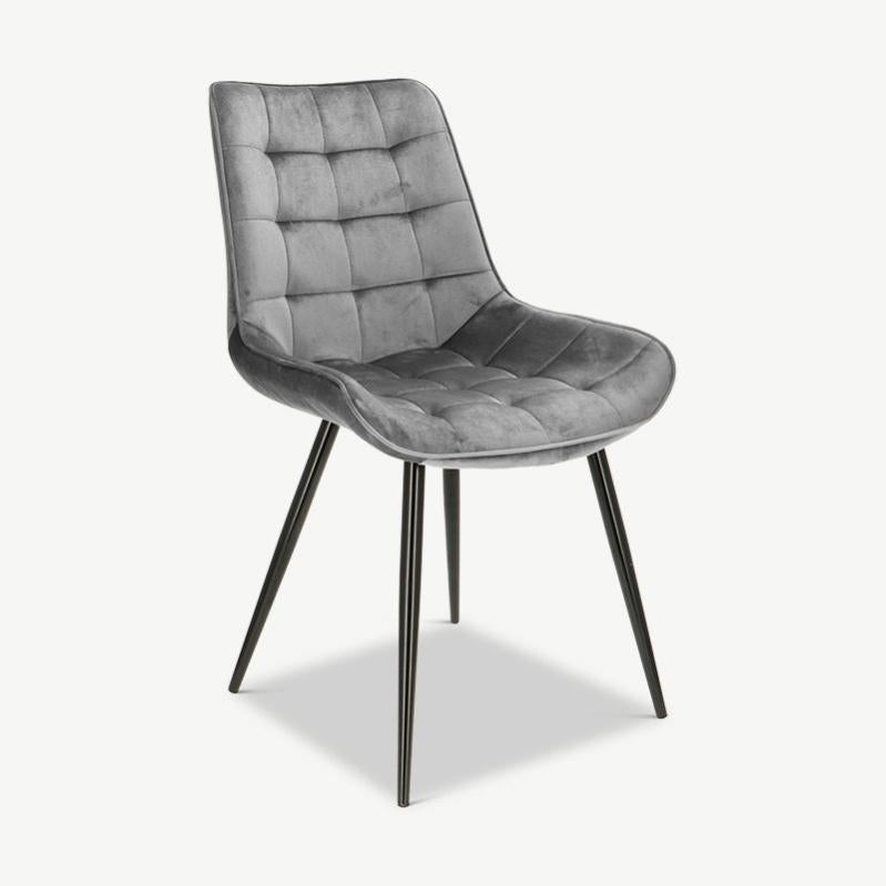 Furnicher Lisboa - Chaise de Salle à Manger - Gris Velours - 56x53x86cm ...