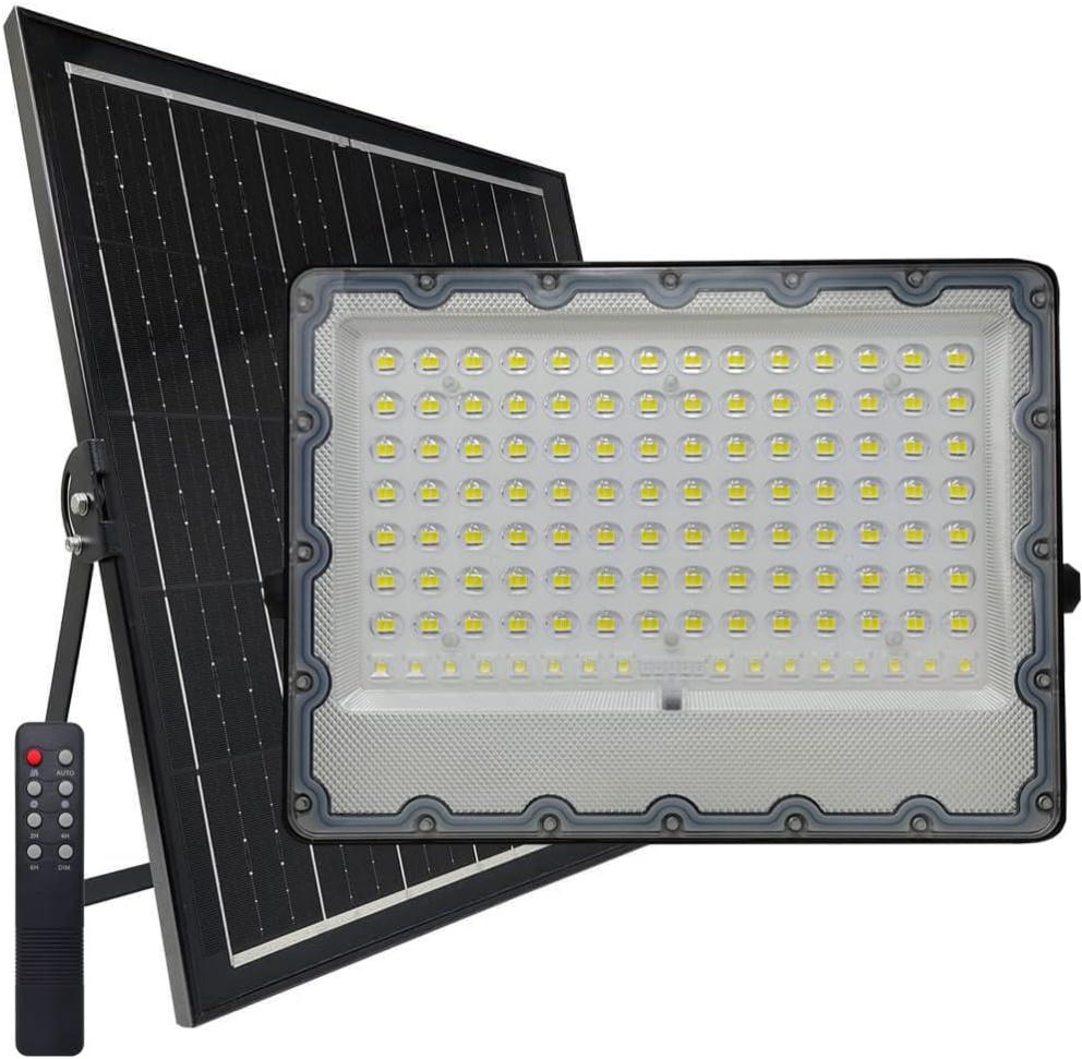 Foco Solar Regulable 300W con Mando a Distancia, Luz Exterior Dimmable ...