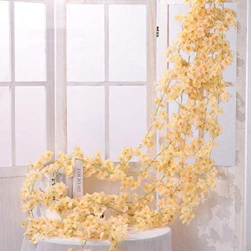 2 PCS -Champagne 180 cm / 70 Pouces Fleur Artificielle Fleur de ...