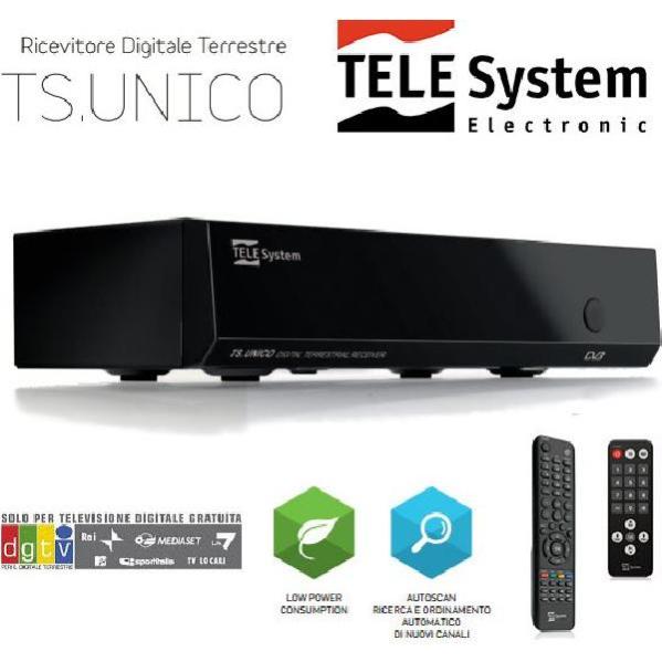 Telesystem UNICO Decoder Digitale Terrestre DVBT Telecomando colore ...