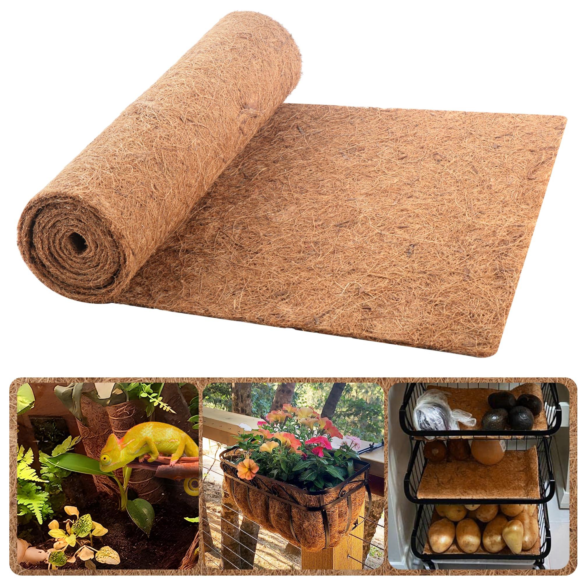 Rollo de forro de fibra de coco natural, 100x50cm, hojas gruesas de ...