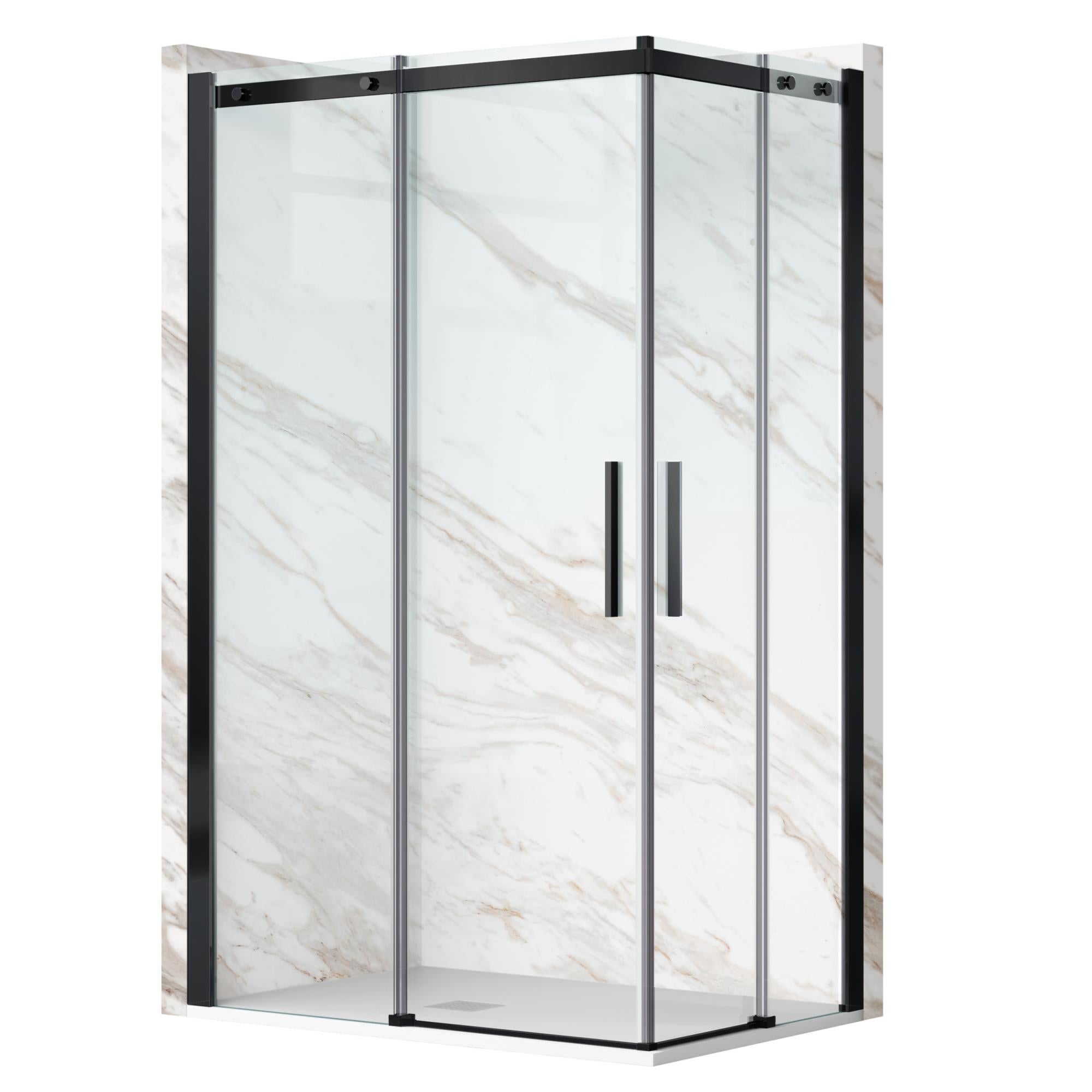 Box doccia 90x100 cm Vetro Temperato Trasparente Anticalcare 6 mm ...