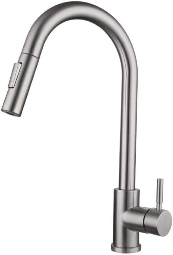 Miscelatore cucina Lavabo con doccetta estraibile monocomando Acciaio ...