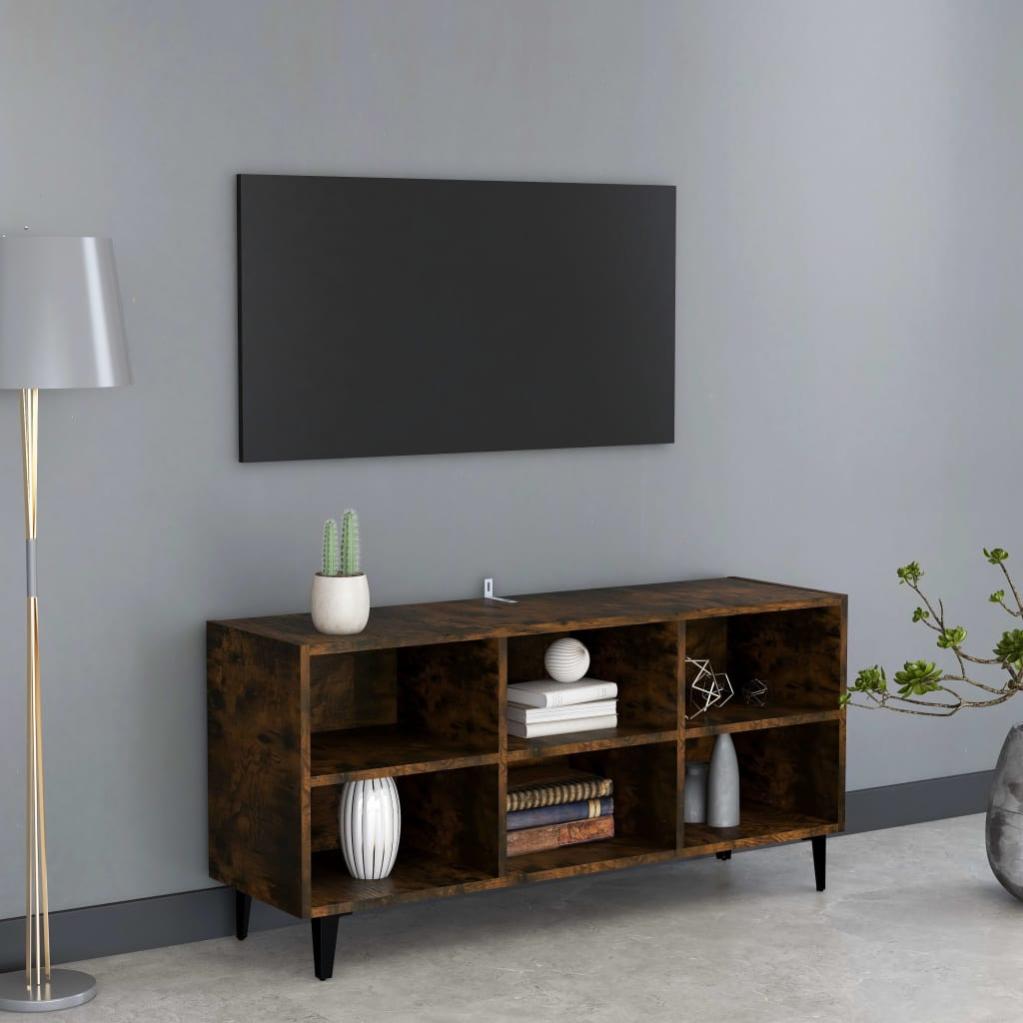 Mueble de TV | Mueble de salón | Armario TV con patas de metal roble ...