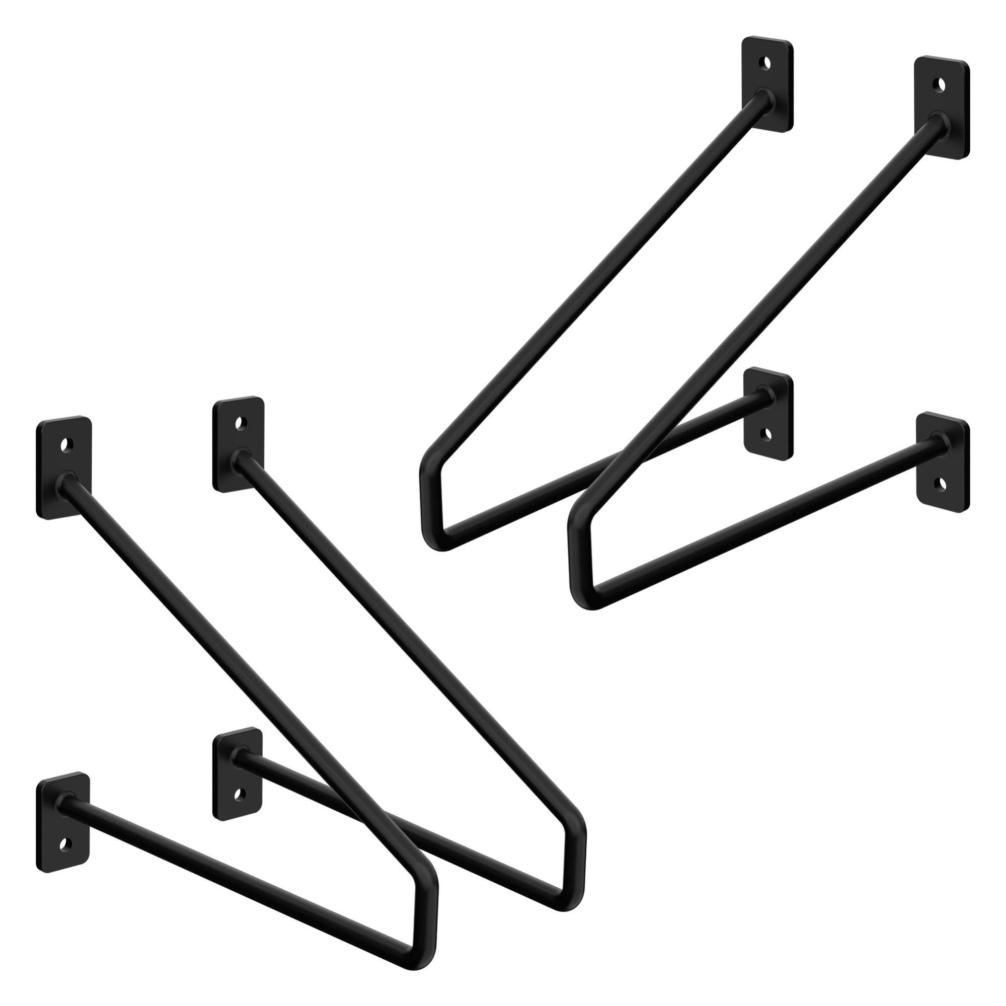 Lot de 4 supports d'étagère murale console décorative support acier ...