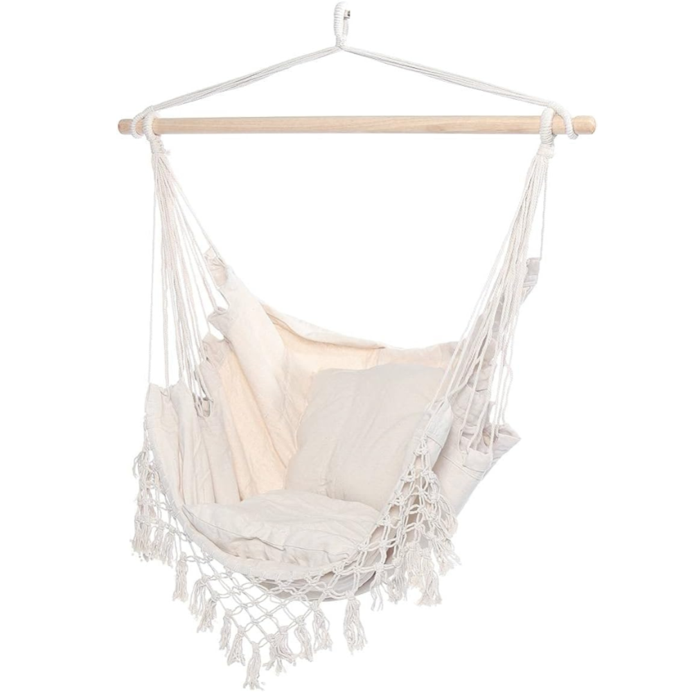 Sedia Sospesa Dondolo Poltrona Giardino con Supporto e Cusini, Amaca ...