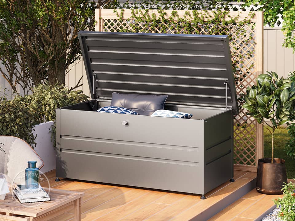 PRIMEYARD® Coffre de jardin 162x84x72 cm coffre de rangement extérieur ...