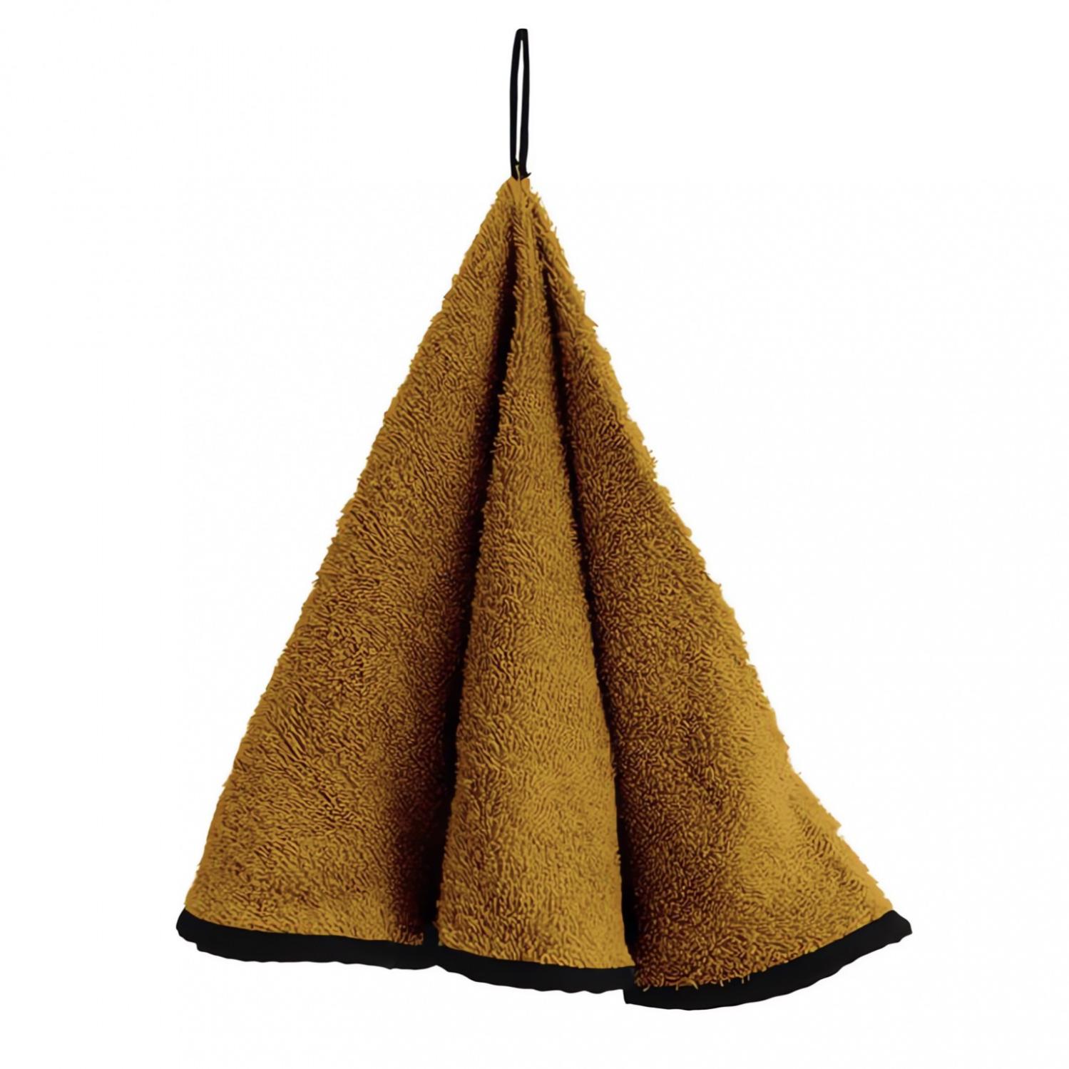 Torchon rond en coton EPONGE jaune, par Soleil d'ocre | Leroy Merlin