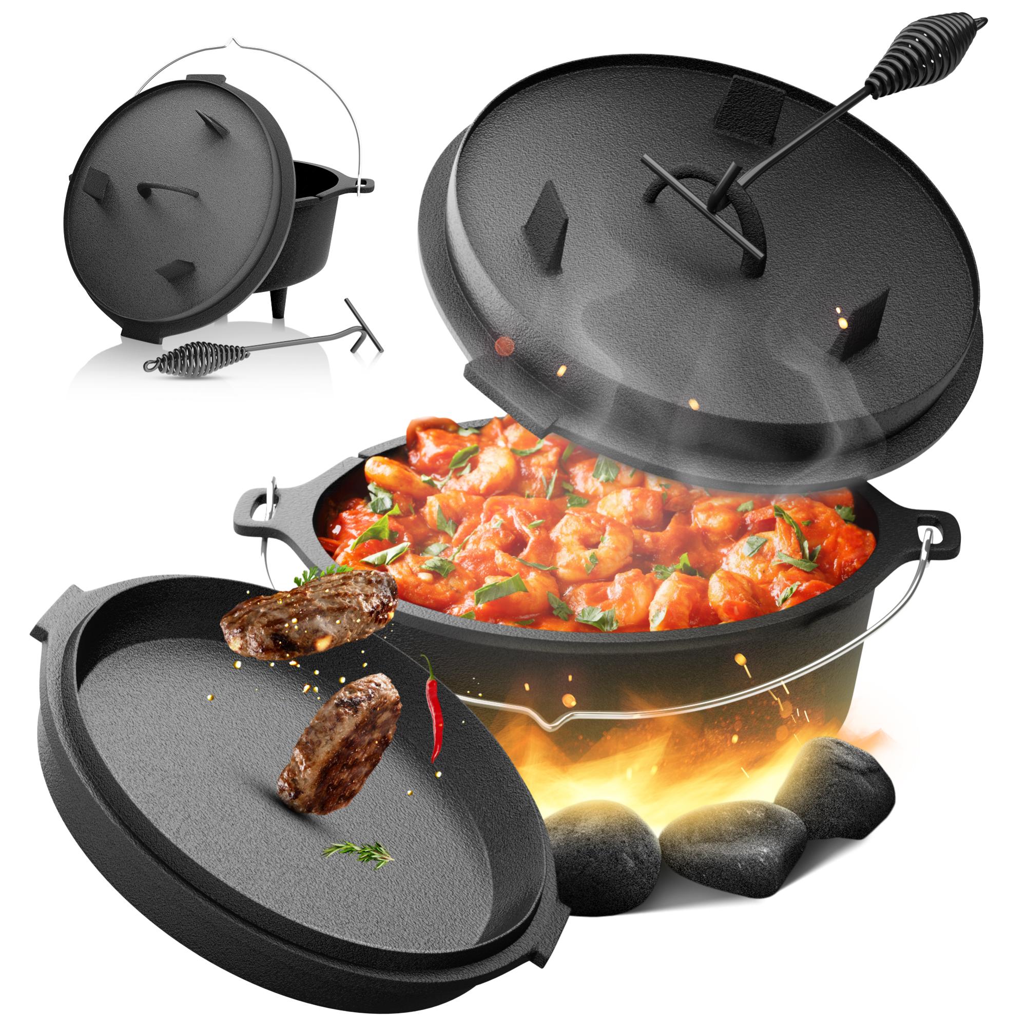 Broil-master® Dutch Oven - 4 litres, Set, avec Pieds, Lève-Couvercle ...