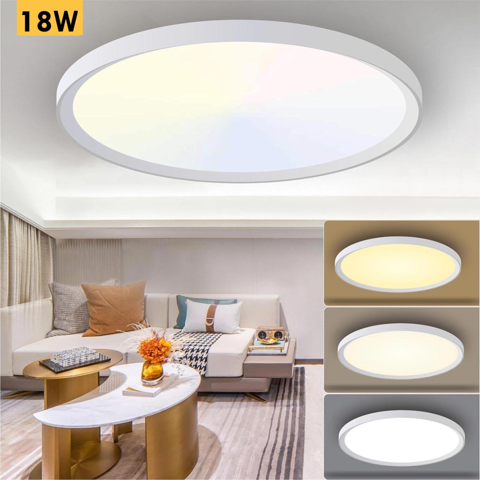 Plafoniera tonda impermeabile LED 18W design elegante 3 STEP luce alta ...