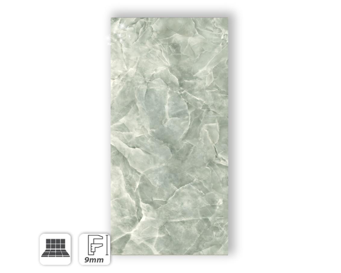 GRES PORCELLANATO EFFETTO MARMO ONICE JADE VERDE OPACO 60X120 | Leroy Merlin