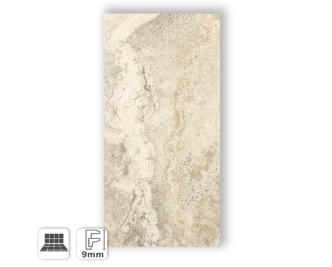 GRES PORCELLANATO EFFETTO MARMO TRAVERTINO SOFT AVORIO OPACO 60X120 ...
