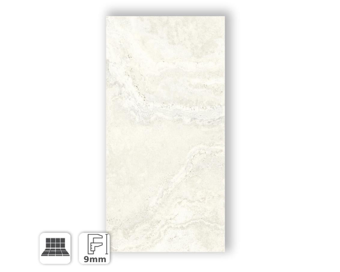 GRES PORCELANICO TRAVERTINO BLANCO MATE SUAVE EFECTO MÁRMOL 60X120 ...