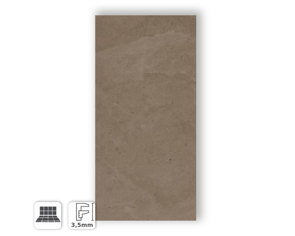So-Tiles Italgres - GRES FINO 3MM EFECTO CEMENTO MARRÓN 50X100 Espesor ...