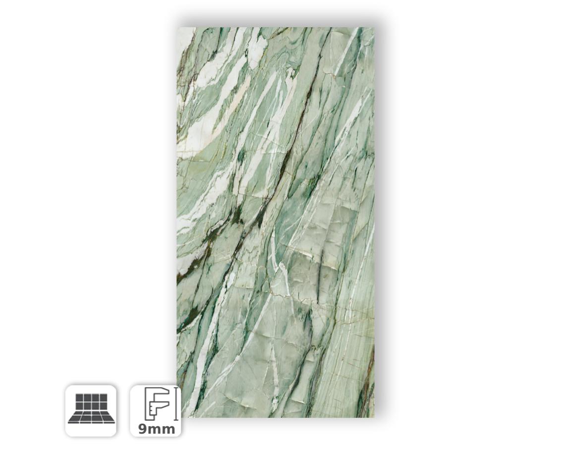 GRES PORCELLANATO EFFETTO MARMO CALACATTA VERDE LUCIDO 60X120 | Leroy ...