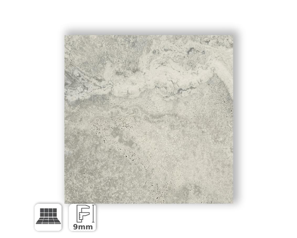 GRÈS CÉRAME EFFET MARBRE TRAVERTIN GRIS MAT DOUX 60X60 | Leroy Merlin