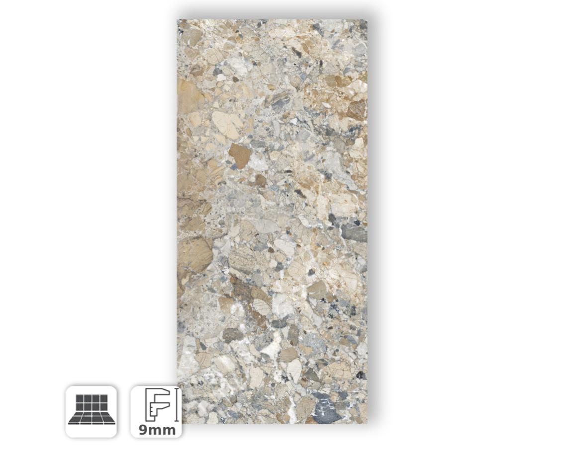 GRES PORCELLANATO EFFETTO MARMO OCEAN BEIGE OPACO 60X120 | Leroy Merlin