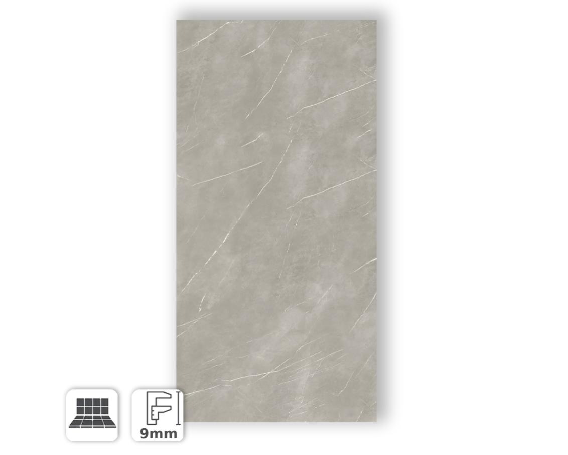 GRES PORCELLANATO EFFETTO MARMO ROYAL GRIGIO LUCIDO 60X120 | Leroy Merlin