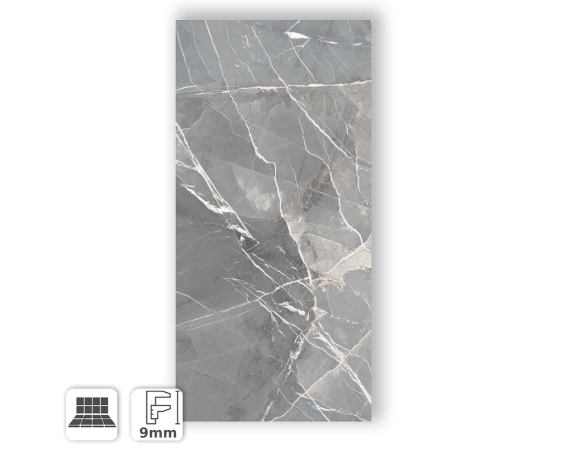 GRÈS CÉRAME EFFET MARBRE FIOR DI BOSCO GRIS POLI 60X120 | Leroy Merlin