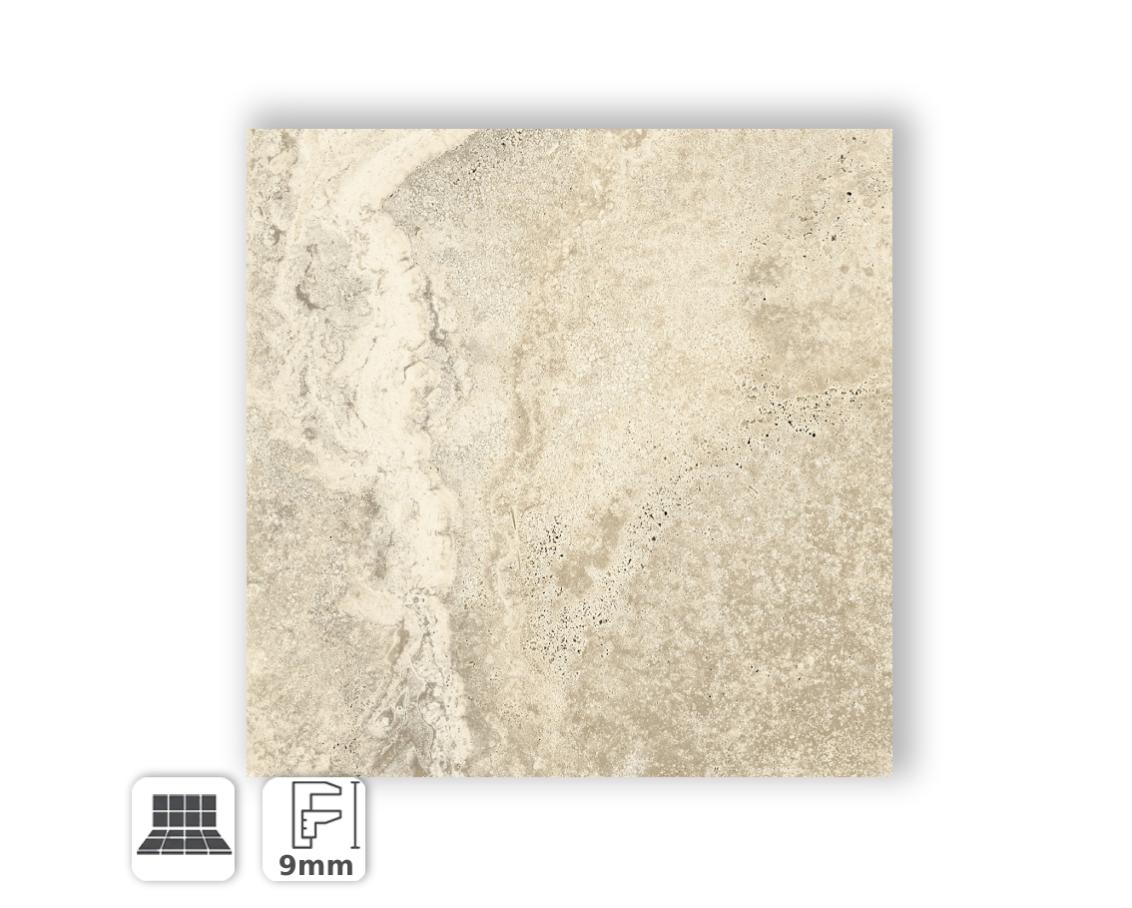 GRES PORCELANICO EFECTO MÁRMOL TRAVERTINO SUAVE MARFIL MATE 60X60 | Leroy Merlin