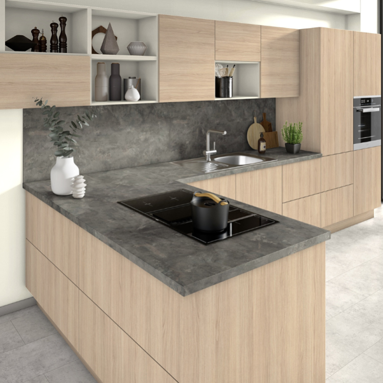 Plan de travail Egger en stratifié hydrofuge Pierre métallique ...