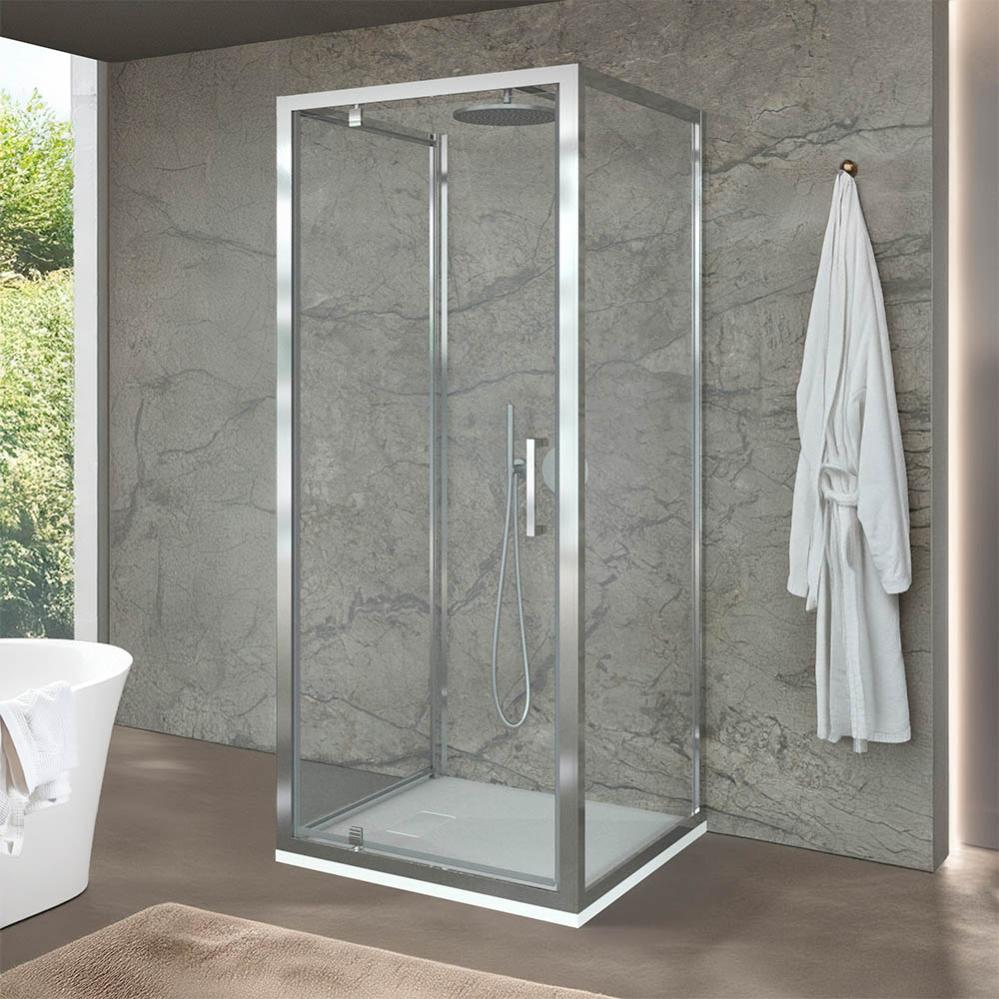 Box doccia 70x90x70 cm con porta a battente trasparente H 200 cm Ted ...
