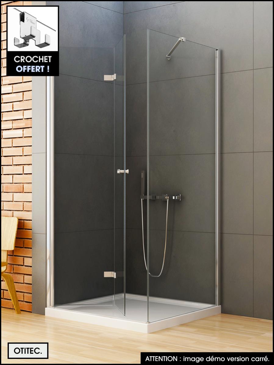 Cabina Doccia - 70 x 80 cm - Cromo - Porta Soffietto Sinistra - con ...