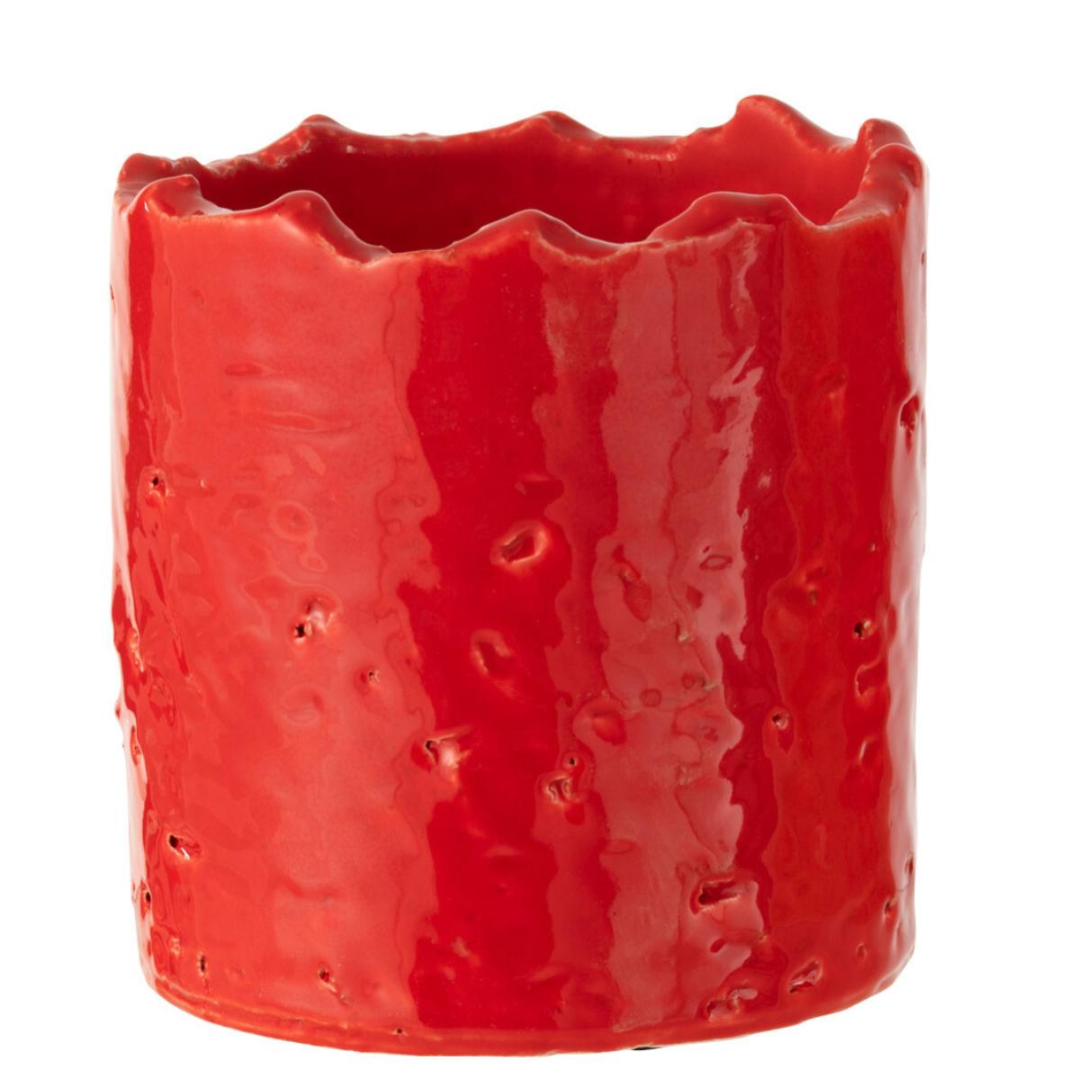 Cache pot fiesta rouge en céramique 15 cm | Leroy Merlin