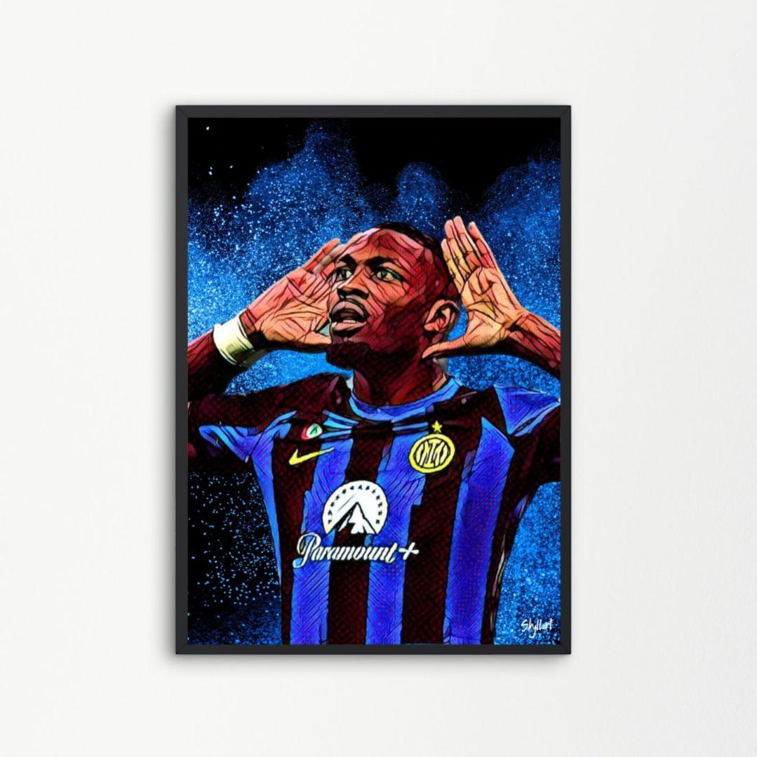 Poster Marcus Thuram Inter Calcio - 30 x 42 cm Made in Italy | Leroy Merlin