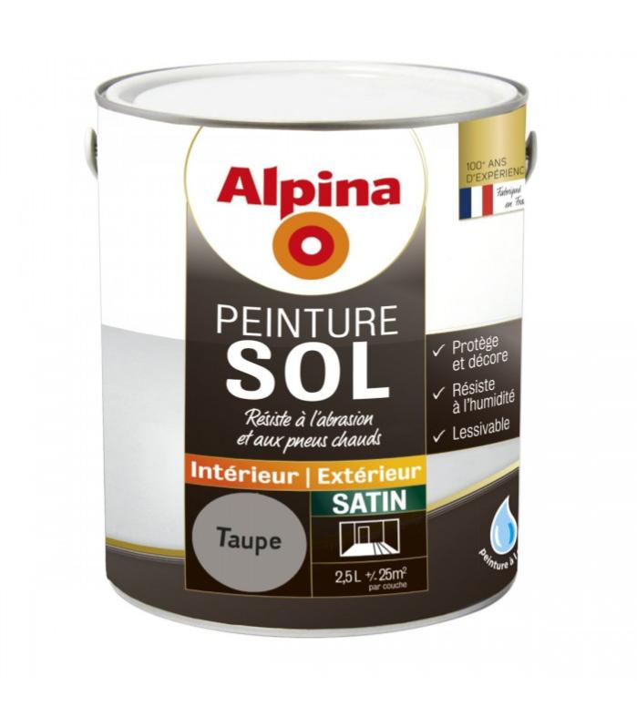 Alpina Peinture Sol - Intérieur & Extérieur - Satin (Taupe - 2,5L ...