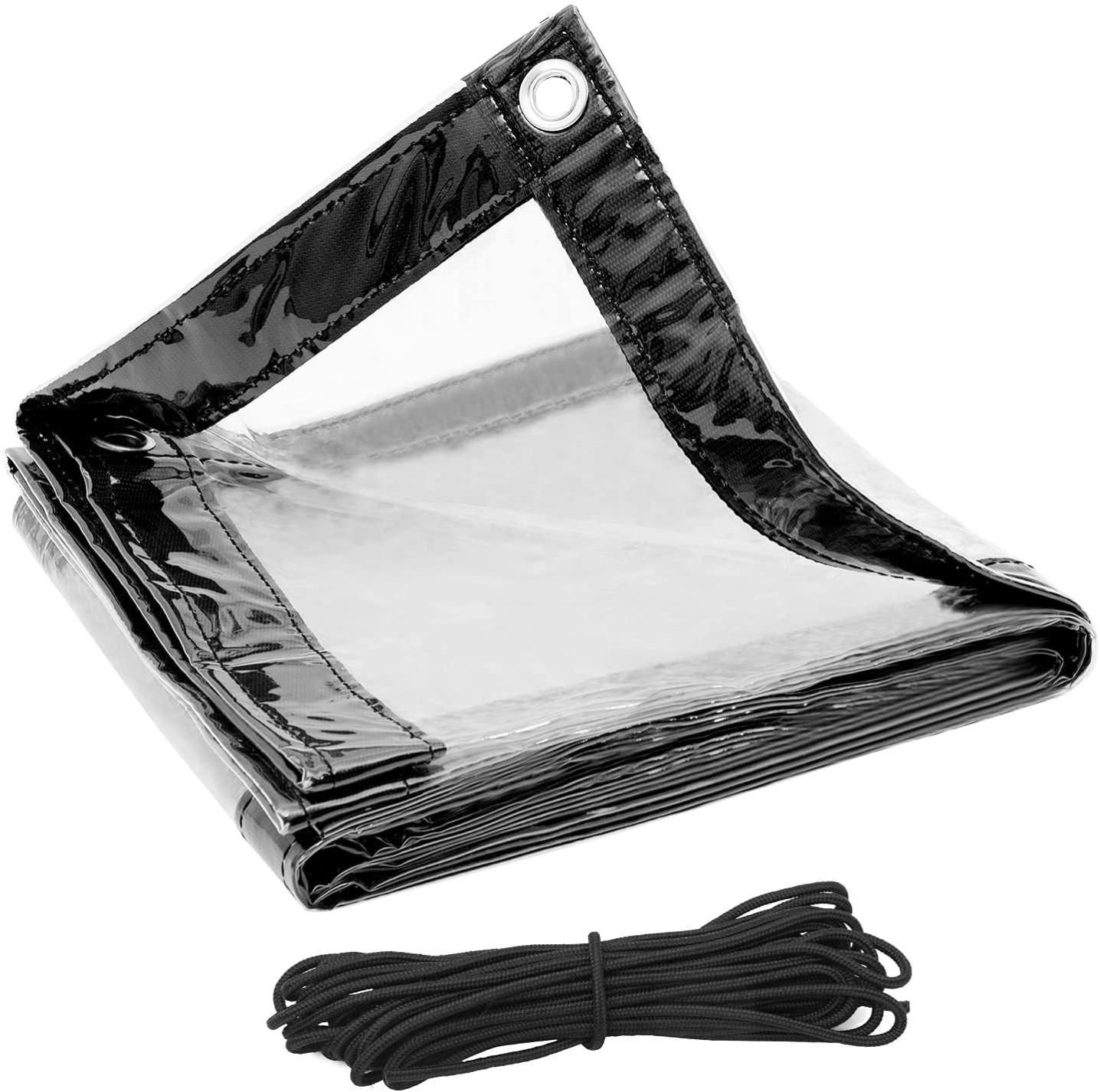 WOLTU Bâche Transparente avec Oeillets 3x4 m. Bâche de Protection Imperméable 380g/m² PVC ...
