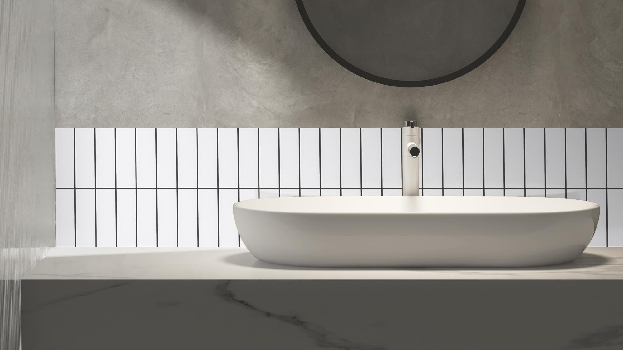 Azulejo De Pared Medida 5 X 15 cm Y Acabado Liso Color Blanco Brillo ...