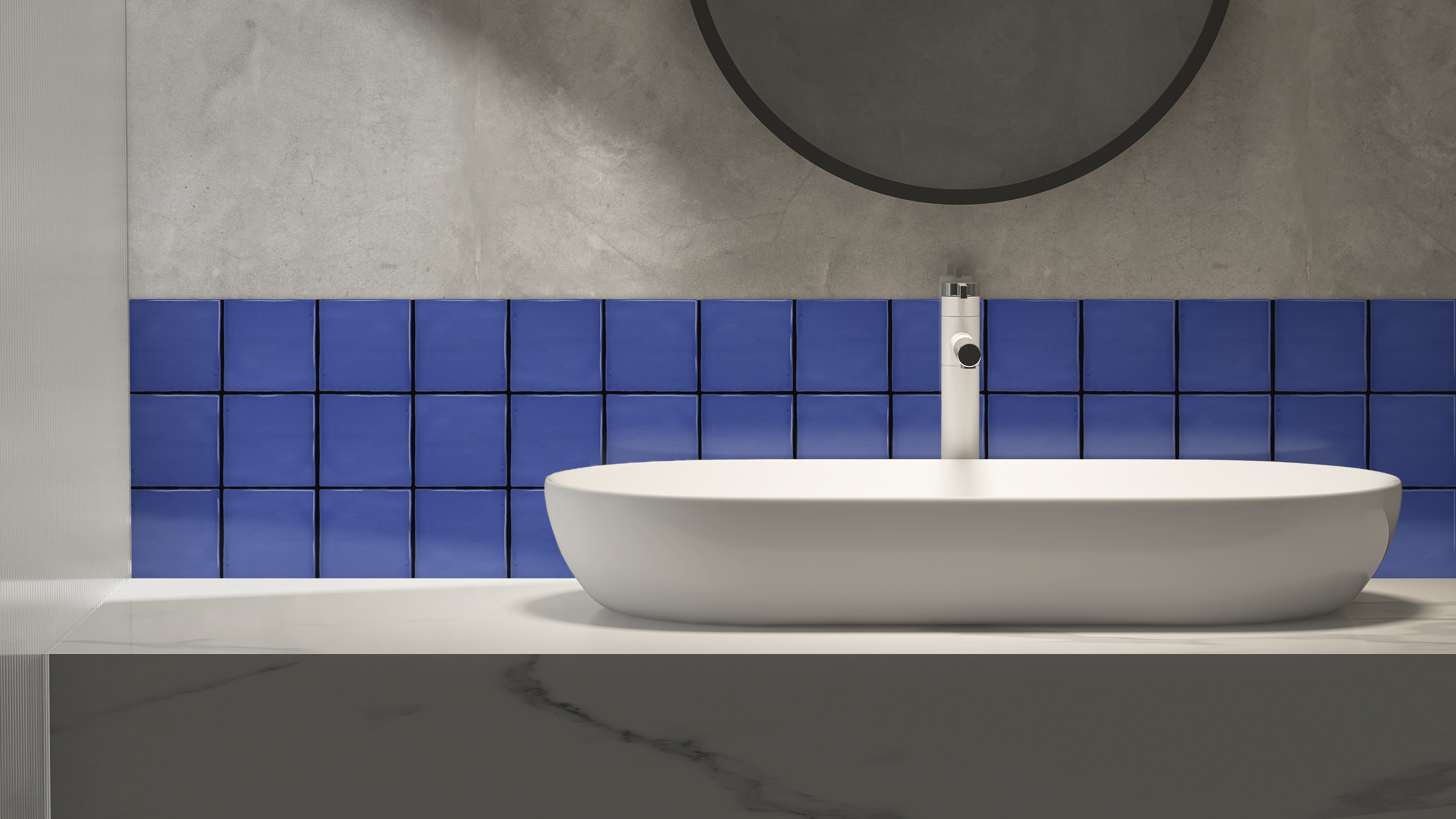 Azulejo De Pared Medida 10 X 10 cm Y Acabado Manual Color Azul Oscuro ...