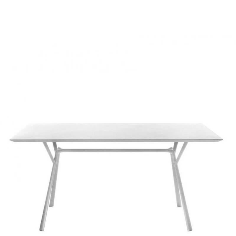 RADICE QUADRA - table carrée en aluminium 140 x 140 cm - Fast - (blanc ...