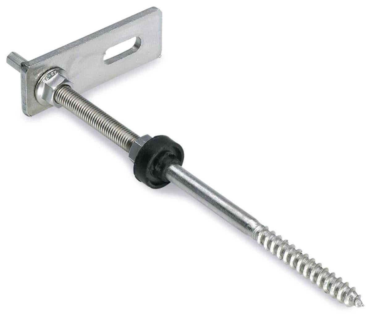 Staffa in inox di fissaggio M10 x 250 con asola, vite doppia ...