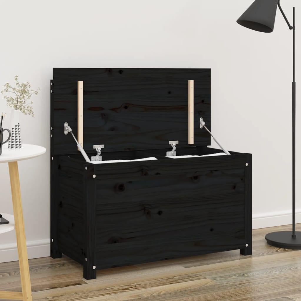 Banc Noir 80x41x77 Bois de pin massif | Leroy Merlin