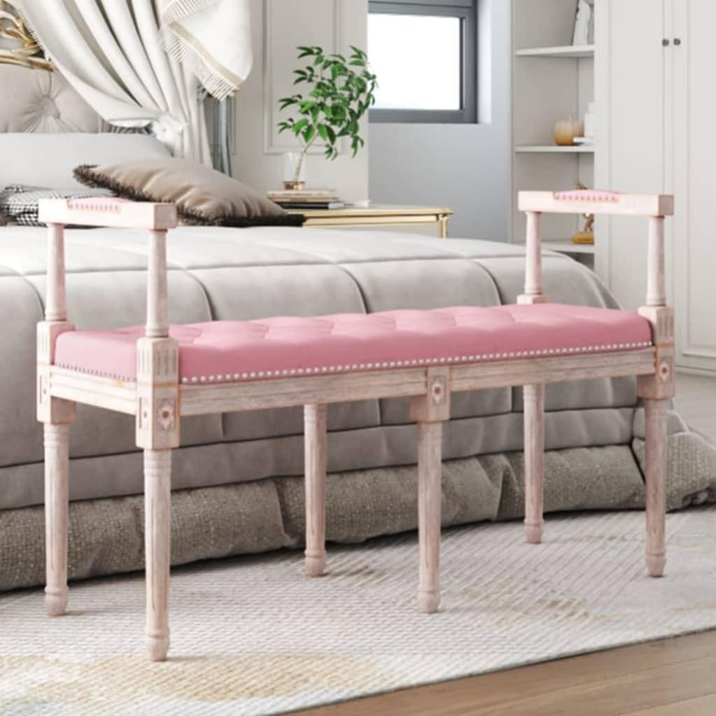 Banc Rose 110x40x70 Velours | Leroy Merlin