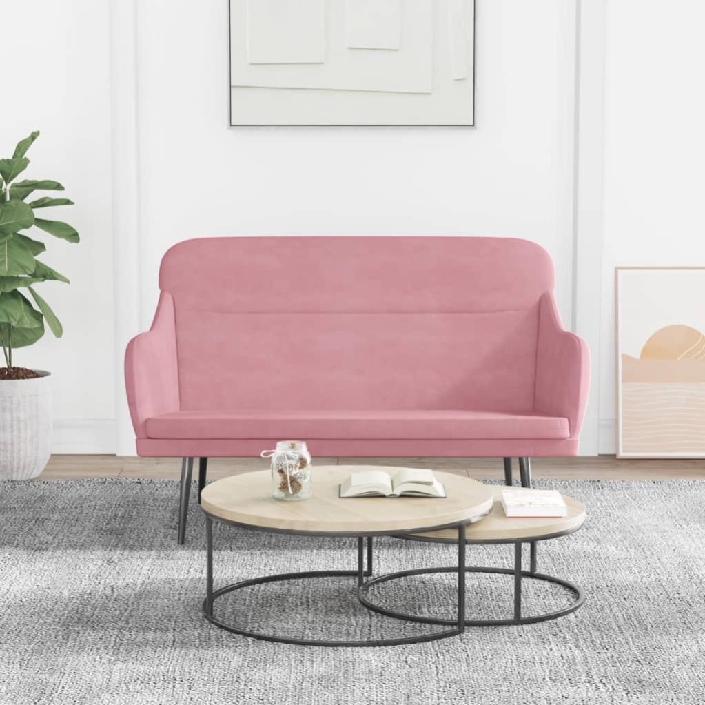 Banc Rose 110x76x80 Velours | Leroy Merlin