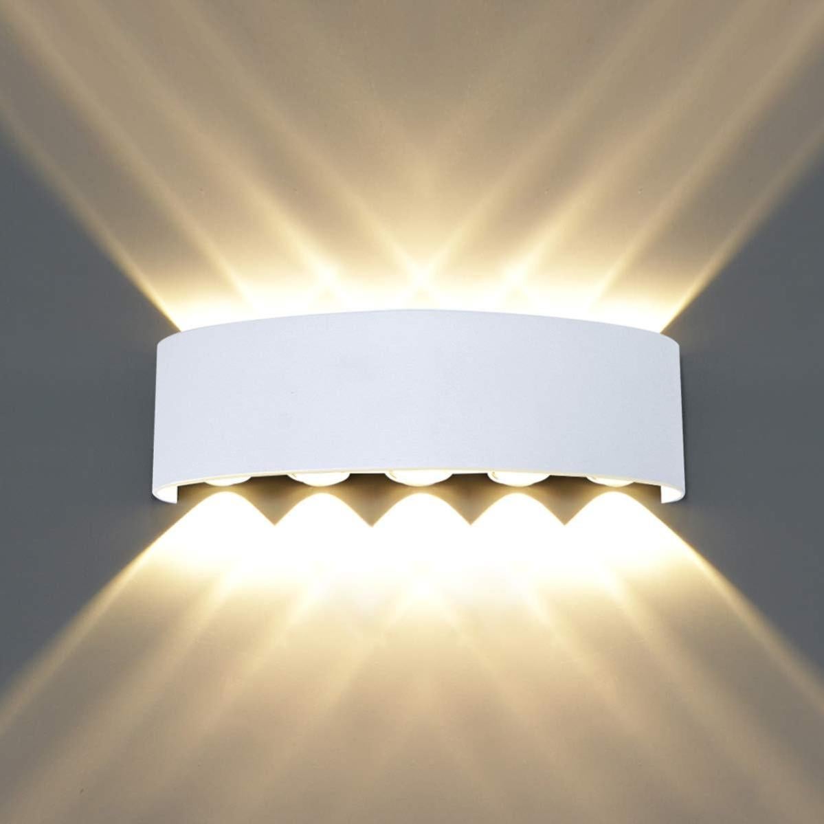 Moderne Applique Murale LED Interieur Aluminium , Blanc Lampe Murale Up ...
