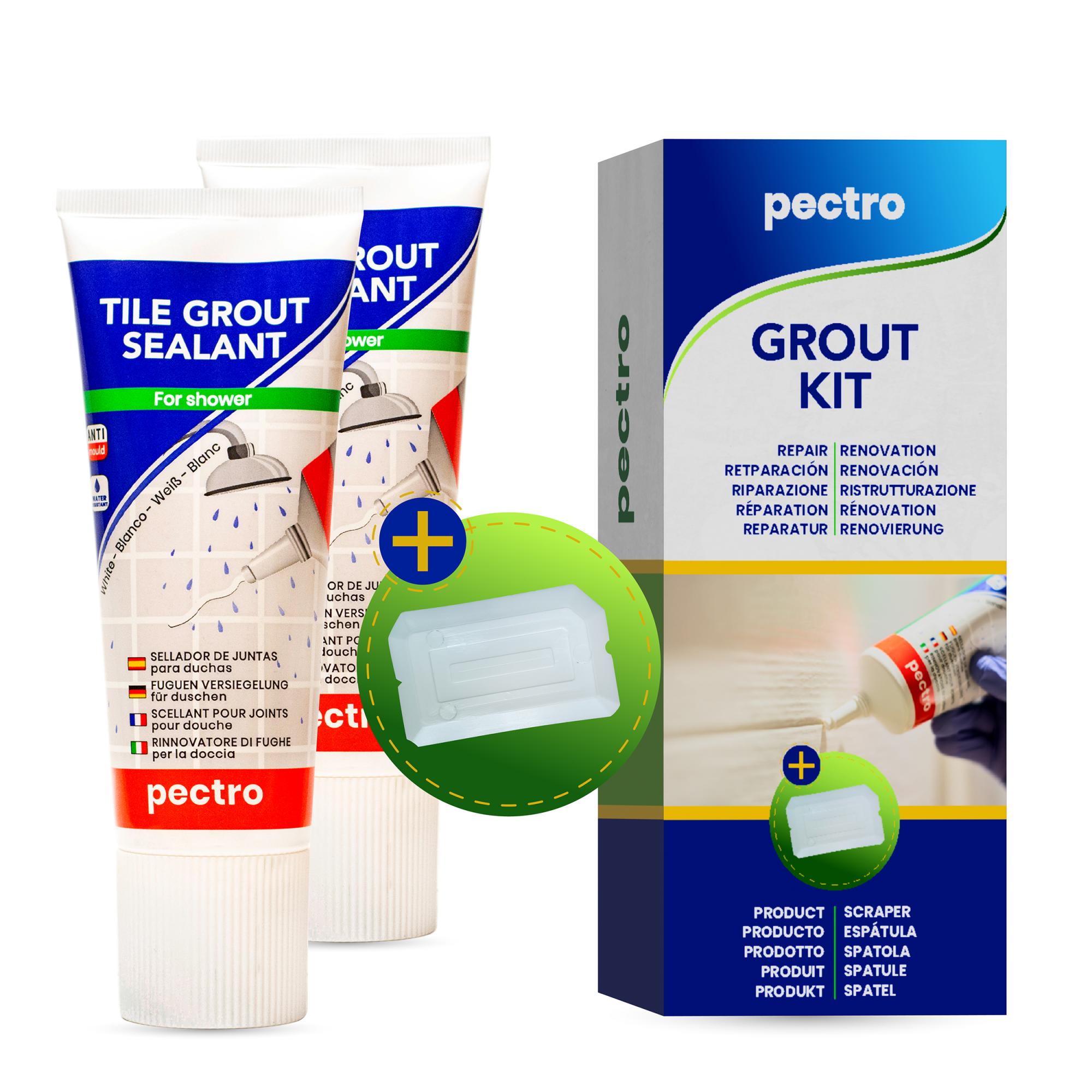 Kit x 2 Mastic blanc + Spatule d'applicat pour joint salle de bain ...