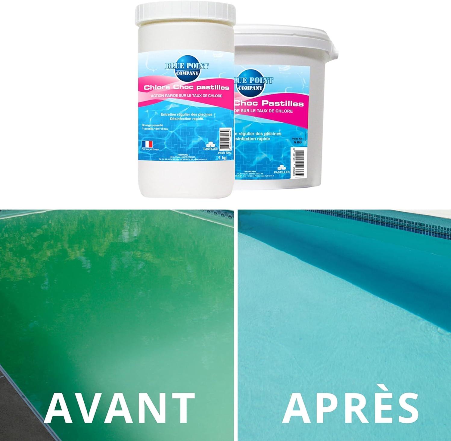 Chlore Choc Piscine Pastilles Traitement Eau Verte, Trouble, Algues et ...