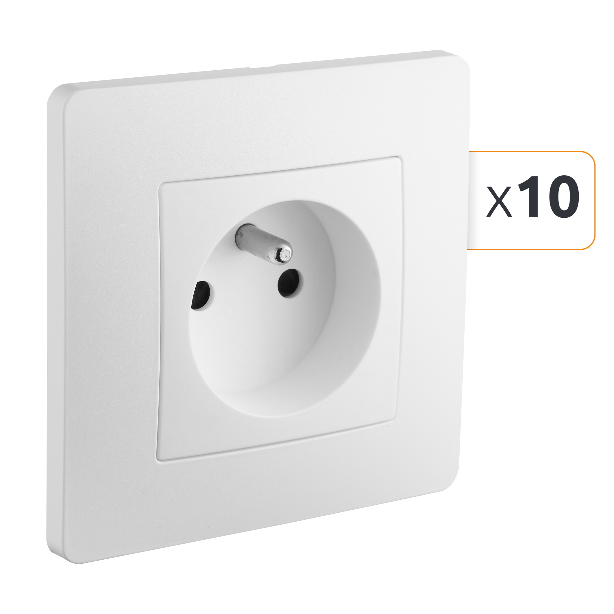 DEBFLEX - CALY PRISE 2P+T BLANC - BOITE CARTON DE 10 | Leroy Merlin