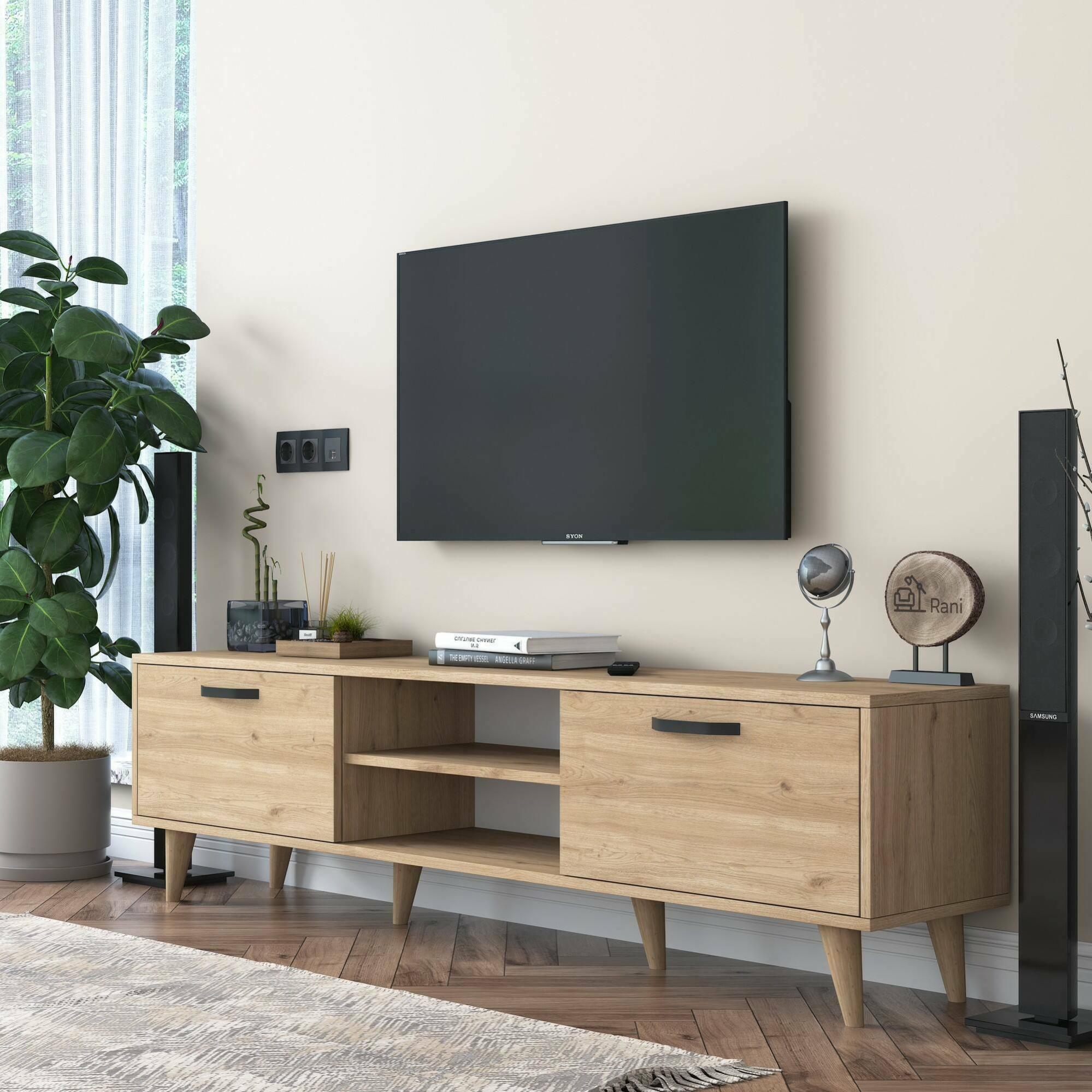 Meuble TV Daba, Buffet de salon, Armoire basse pour TV, Base murale de ...